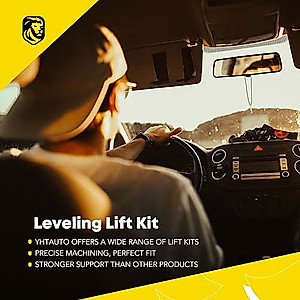 YHTAUTO 3 inch Rear Leveling Lift w/Hardware Kit Fits 1999-2019 Chevy & GMC Models, Silverado/Sierra 1500, RWD/4WD, Extended Square U-Bolts with Lift Blocks Suspension Leveling Lift Kit Set of 6