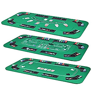 Hathaway No Limit 3-in-1 Portable Casino Tabletop, Black/Green