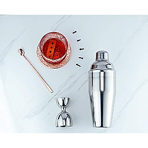 Derrison Bell Jigger Stainless Steel Bar Tool With 0.5oz, 1oz, 1.5oz and 2oz Measuring Marks, Mirror Polished Finish, One Jigger