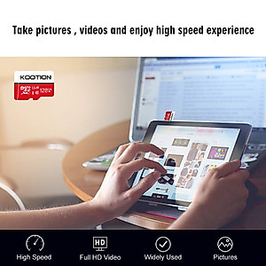 KOOTION 128GB Micro SD Cards 5-Pack, Class 10 MicroSDXC Flash Memory Card, Full HD Video Recording, UHS-I TF Card for Security Camera/Smartphone/Tablet/Drone/PC, C10, U1 (5Pack)