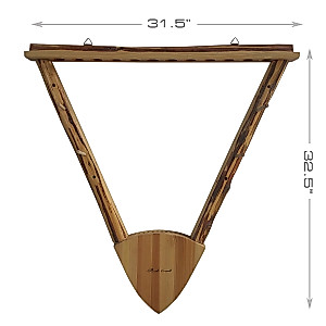 Rush Creek Creations Rustic 2 Compound Bow - 12 Arrow Wall Storage Rack - 5 Minute Assembly - Handcrafted , 31.5” L x 5” W x 32.75” H