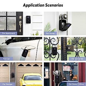 Smart Box Lock,CATCHFACE Key Lock Box 5-in-1 Bluetooth Lock Box Support TTLock APP and Share ekey Bluetooth Key Lockbox for Door Handle and Wall Smart lockbox for Airbnb Realtor Office Home[New]