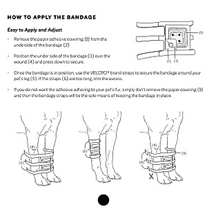 Proud Pet Patches A Better Dog Bandage for Wound Care, Cone Collar Alternative. Recovery Adherent Bandage for Dogs Leg. Cover & Help Licking of Hot Spots, Lick Granuloma, Stitches (Small)