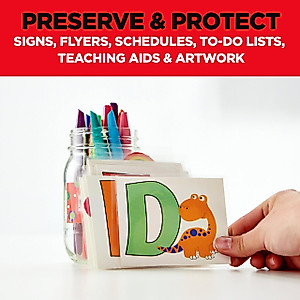 Scotch Thermal Laminating Pouches Premium Quality, 5 Mil Thick for Extra Protection, 100 Pack Letter Size Laminating Sheets, Our Most Durable Lamination Pouch, 8.9 x 11.4 inches, Clear (TP5854-100)