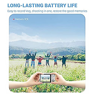 Digital Camera for Teens, 4K 48MP Ultra HD Point and Shoot Camera, 2.7in LCD Rechargeable Students Compact Camera with 8X Digital Zoom, Mini Vlogging Cameras Gift for Kids Beginner (Silver)