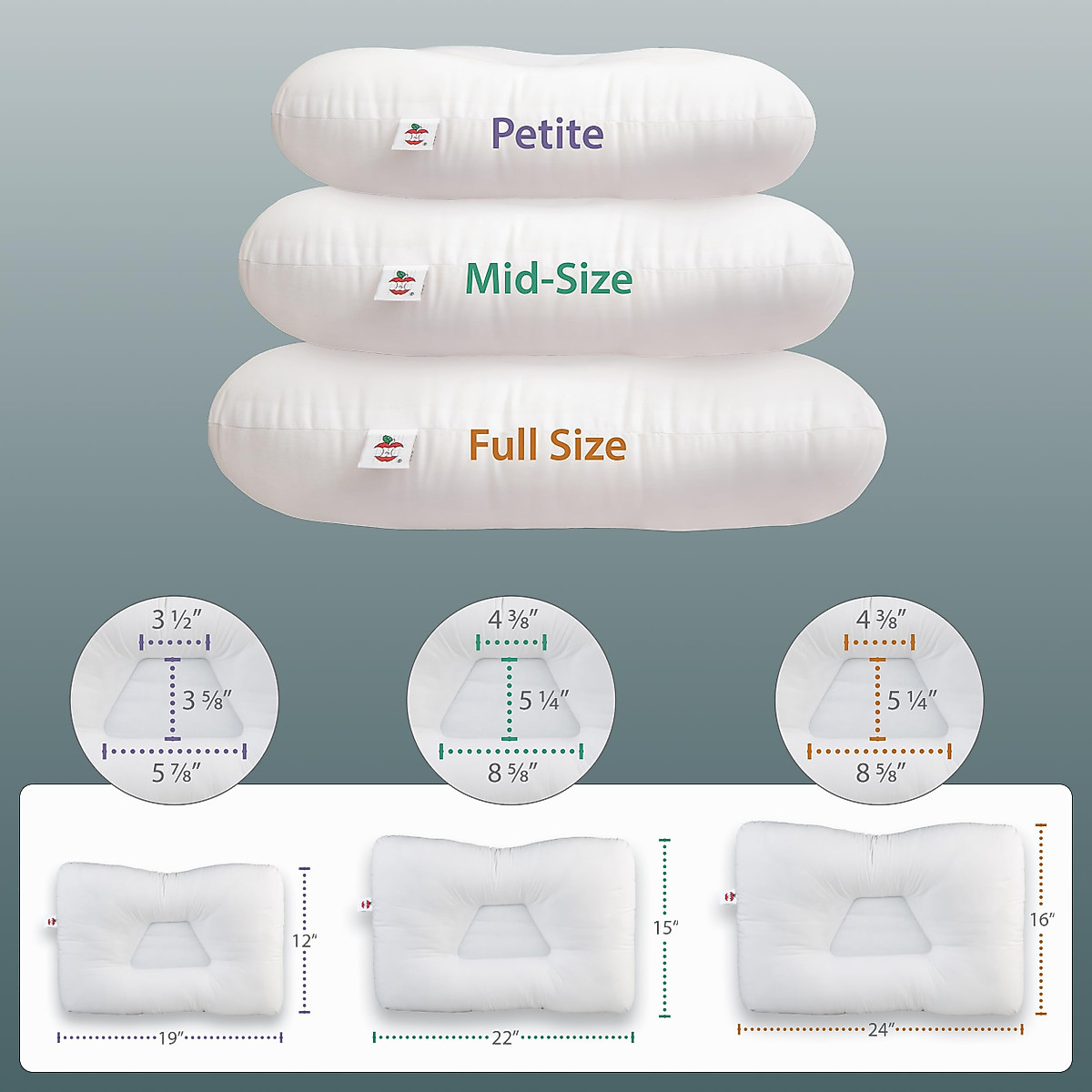 Core Products Tri-Core Cervical Support Pillow Petite Firm