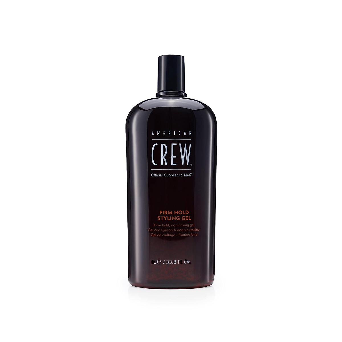 American Crew Men's Hair Gel, Firm Hold, Non-Flaking Styling Gel, 33.8 Fl Oz