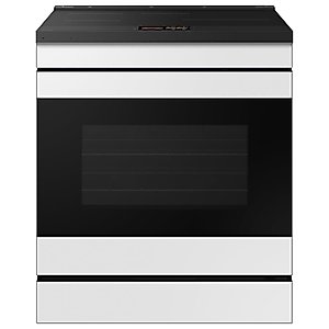 Samsung Bespoke 6.3 cu. ft. Smart Slide-In Induction Range with AI Home & Smart Oven Camera, White Glass, NSI6DB990012AA