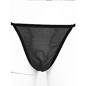 MSemis Sissy Babydoll Lingerie Nightie Dress Men Lace Sheer Tank Nightgown Crossress Nightdress Nightshirt Black X-Large