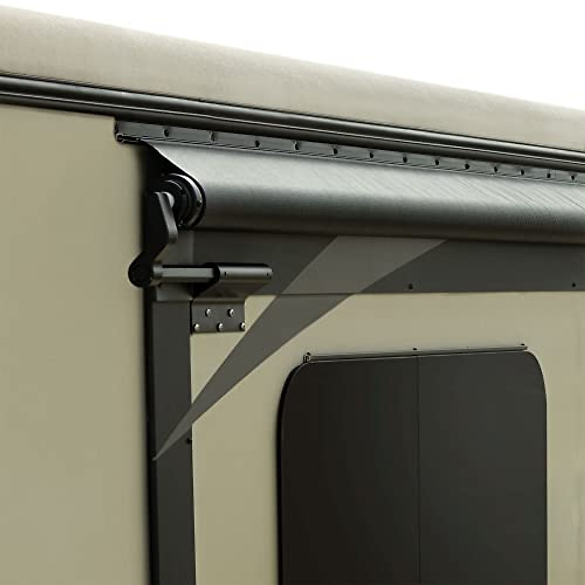 RecPro RV Slide Out Awning Kit | RV Slide Topper | Frame and Fabric (9'6", White)