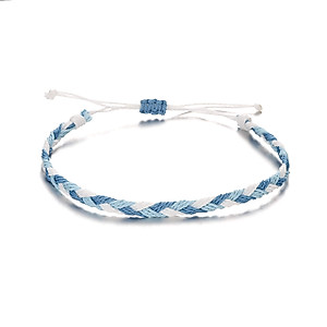 Softones VSCO String Wave Bracelets for Women Handmade Colorful Waterproof Adjustable Braided Beach Bracelet Set for Women