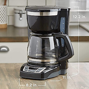 Nozaya 12-Cup Countertop Coffee Maker - Programmable Coffee Machines, Easy to Use & Clean(Black)