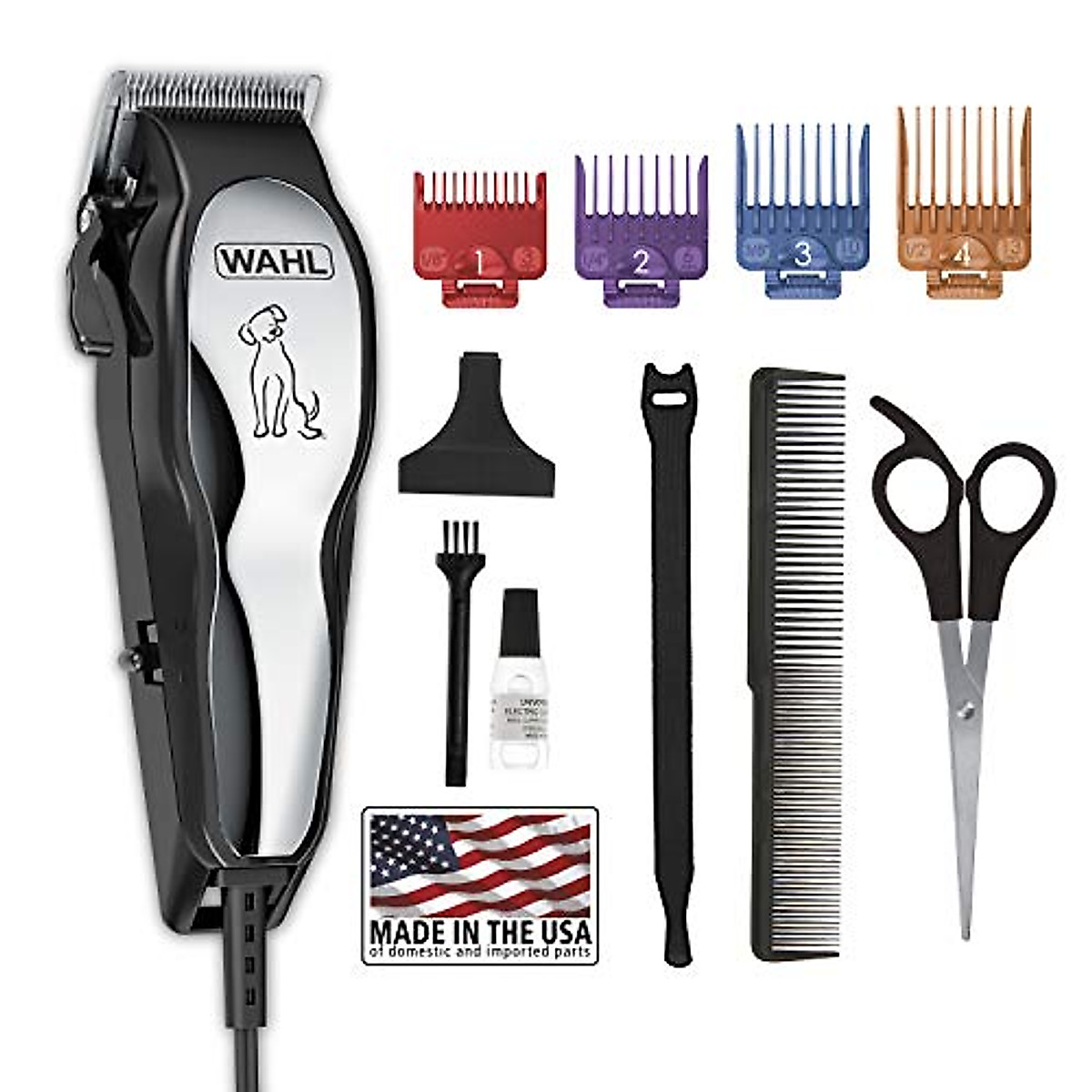 WAHL Clipper Pet-Pro Dog Grooming Kit - Heavy-Duty Electric Corded Dog Clipper for Dogs & Cats with Fine & Medium Coats - Model 9281-210