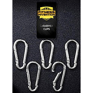 Carabiner Clip 5 Pack - Multipurpose Heavy Duty Carabiner - Snap Hooks - Carabiner Heavy Duty - Small Carabiner Clip - Large Carabiner Clip - Clips for Keys - Carribeaner Hook (3.2 Inch)