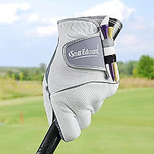 Scott Edward Mens Golf Glove, No-Slip, Breathable, Soft, Washable, Worn on Left Hand, Dark Blue Palm (27- XX Large)