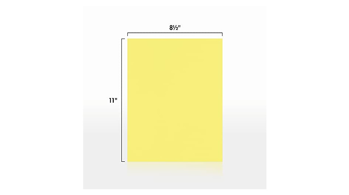 LUXPaper Pastel Canary Yellow 60lb Letter Size Paper