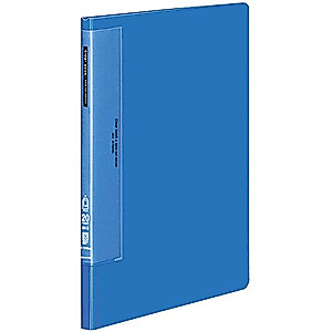 Kokuyo 20 Pockets Binder with Plastic Sleeves 8.5"x11" (Blue), Wave-Cut Expandable Art Portfolio Folder with Clear Sheet Protectors, 40 Pages of Presentation Display Book. ((RA-T560B)