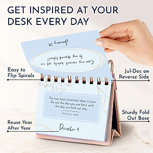 Motivational Calendar - Daily Flip Calendar with Motivational Quotes - Inspirational Gifts for Women, Office Decor for Women, Office Gifts for Women, Motivational Gifts, Desk Decorations Women