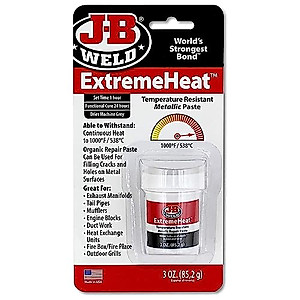 J-B Weld 37901 ExtremeHeat High Temperature Resistant Metallic Paste - 3 oz