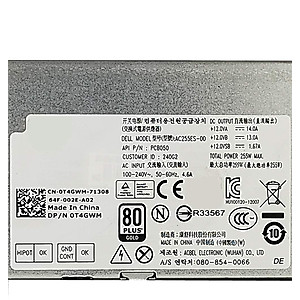 AC255ES-00 PCB050 255W Power Supply Compatible with Dell Optiplex 3020 7020 9020 Precision T1700 Small Form Factor SFF Systems