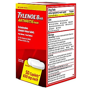 Tylenol 8 Hour Arthritis & Joint Pain Acetaminophen Caplets, 50 Count