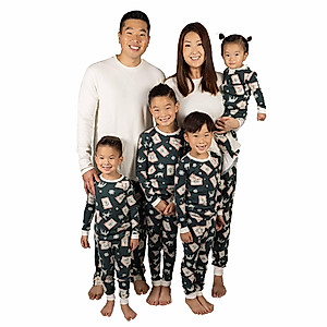 Burt's Bees Baby Baby Toddler 2-Piece Family Jammies Matching Holiday Organic Cotton Pajamas, Letters to Santa, 4T