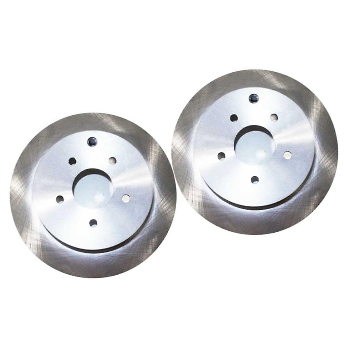 YONSKJAD 2pcs Disc Brake Rotor Set Rear Left Driver and Right Passenger Side Silver Performance Drilled and Slotted for Nissan for Murano 03-07 09-19 for Pathfinder 13-19 for Quest 04-09 11-17