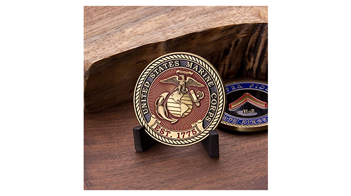 Marine Corps E2 Challenge Coin - USMC PFC Rank Military Coin