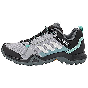 adidas outdoor womens Terrex Ax3 Hiking Boot, Halo Silver/Crystal White/Acid Mint, 8.5 US