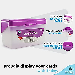 Index Card holder Case 3" X 5", ideal box card holder for Filing Notes, Addresses & Recipes. Holds Up to 250 Cards (Pack of 12) - Emraw