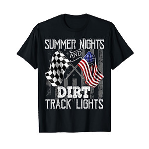 Summer Nights Dirt Track Lights Racing Motocross Gift Men T-Shirt