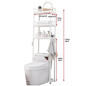 Household Products Over-The-Toilet Storage,The-Toilet Bathroom Spacesaver,Toilet Storage Rack for Laundry, Balcony, Porch