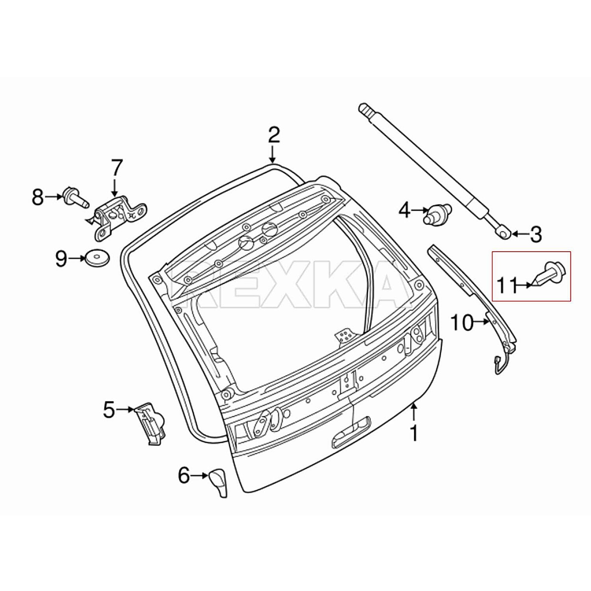 Rexka 30pcs Radiator Shroud & Trim Retainer Push-Type Clips Rivet Compatible with GM 20664092 Ford N804570S