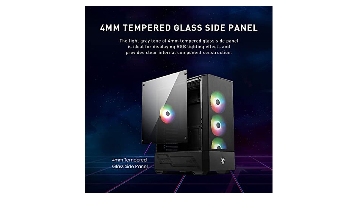 MSI Mid-Tower Gaming Case with Tempered Glass