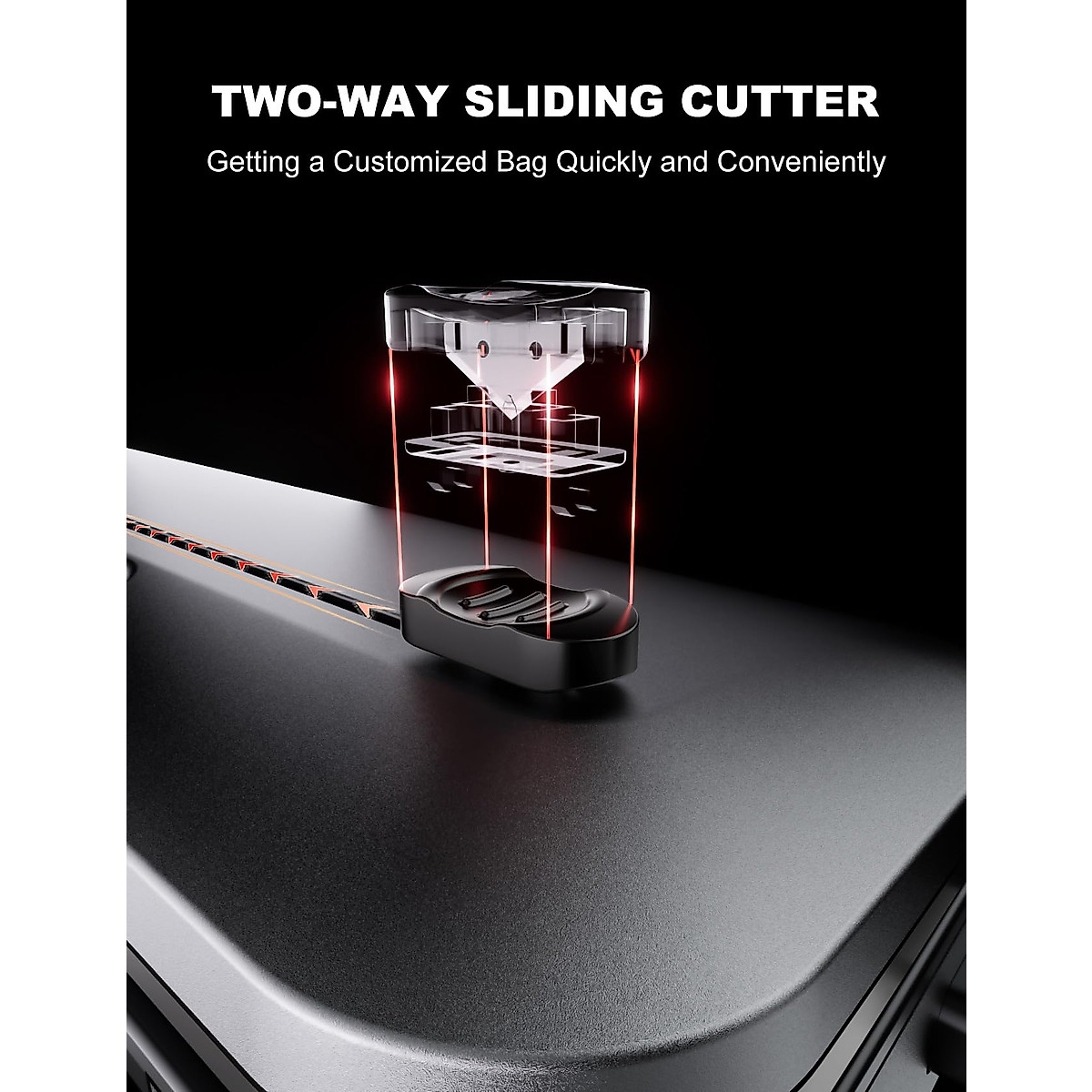 Vacuum Sealer Machine,75KPa Suction Power Food Vacuum Saver with Starter Kits with 10 Bags, Automatic Vacuum Sealer for Food Storage, Outside Cutter,Moist&Dry Mode