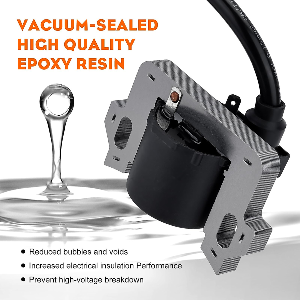 Honda GCV160 Ignition Coil for Honda GCV135 GCV190 GSV160 GSV190 GC135 GC160 GC190 GC160A GC160LA GC190A GC190LA Engine HRB216 HRR216 HRS216 Lawn Mower 30500-ZL8-014 30500-ZL8-004 30500-Z0J-003