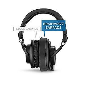 Brainwavz Replacement Earpads for ATH M50X, M50BT, Steelseries Arctis, Pro Wireless & Stealth 600, HyperX Cloud, AKG, SHURE, Philips & Many More Headphones, Memory Foam Ear Pad Cushions, Black Oval