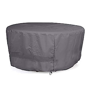Covermates Round Accent Table Cover - Water-Resistant Polyester, Mesh Ventilation, Patio Table Covers-Charcoal