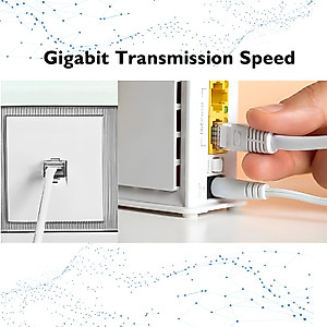 ThePoEstore 100 ft Cat 5 Ethernet Cable，Cat5e Internet Network LAN Cables，350MHz RJ45 Gigabit White Snagless Patch Cord，for PC, Server, Router, Modem, TV, PS5 Ethernet Device