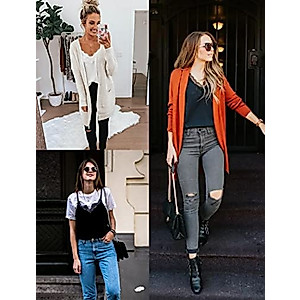 Ekouaer Women's 2 PCS Silk Satin Tank Top Lace Cami Spaghetti Strap Top Soft Camisoles Black & White L