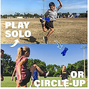 Kickit | The Original Birdie Soccer Trainer | Play Outdoors, Indoors or Backyard, Beach or Tailgate (Blue)