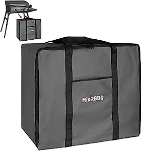 MixRBBQ 17" 22" Griddle Carry Bag for Blackstone 17" & 22" Tabletop Griddle with Hood and Stand, Heavy Duty BBQ Grill Cover Waterproof Storage Bag Griddle Accessories