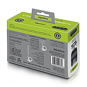 Slipstick CB681 2 Inch Floor Protector Rubber Caster Wheels (Set of 4) 5/16 Inch Stem or Top Plate Mounting Options - Black/Gray Green