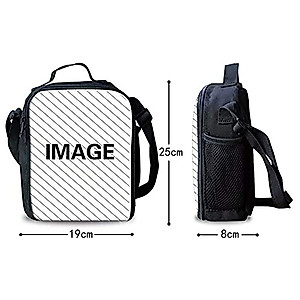 Beginterest 2Pcs Backpacks Set for School Football Print Backpack and Lunch Box for Kids Girls Boys