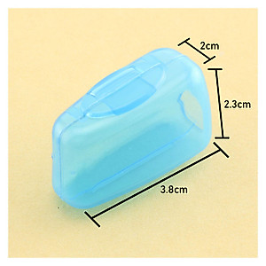 Tegg Toothbrush Cap Box 20PCS 5 Colours Travel Toothbrush Head Cover Case Hike Camping Brush Cleaner Protecter Holder for Family Home Office and Outdoor