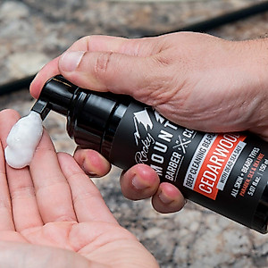 Foaming Cedarwood Beard Wash - With Cedarwood Essential Oil, Vitamin B5 & Dead Sea Salt – 5 oz by Rocky Mountain Barber Company