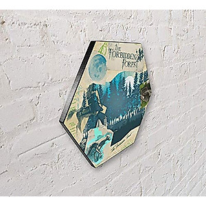 Harry Potter – Forbidden Forest – Watercolor Collage - 11.5” X 10” Hexagon Shaped KNEXAGON Wood Print – Hang Alone or Connect to Other Pieces – Officially Licensed Merchandise