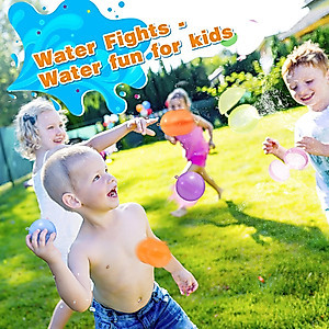 12Pcs Reusable Water Balloons - Silicone Self-Sealing Water Balls, Refillable Water Balls for Boys and Girls, Soft Water Bombs Fun Outdoor Beach Bath Water Toys Summer Swimming Pool Party Supplies