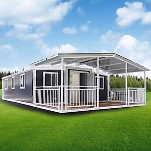 40FT Tiny Homes to Live in for Adults Customizable 1 2 3 4 5 6 Rooms,Kitchen and Bathroom，Portable prefabricated Tiny Home Garden Houses Suitable for Large Families and Commercial Offices