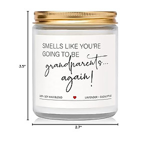 Pregnancy Announcement Gifts for Grandparents, Baby Announcements Ideas - Lavender Scented Candles, Pregnancy Reveal, You're Going to Be Grandparents Again Baby Announcement